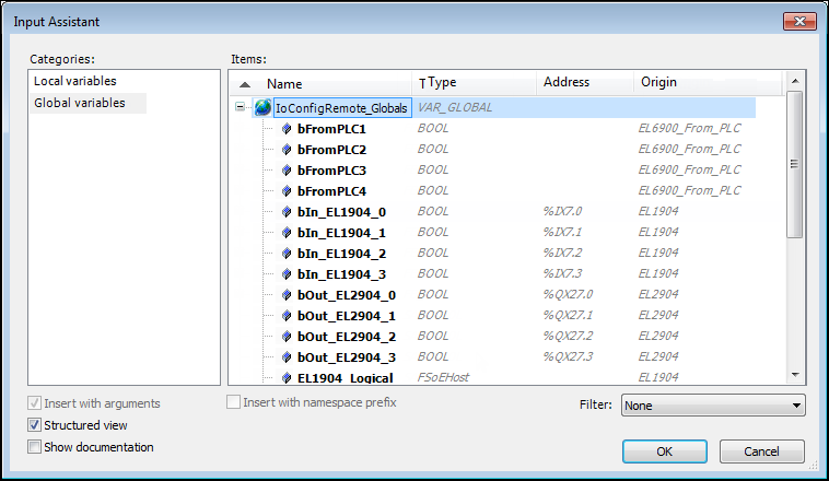 Uso de E/S lógicas mediante programación